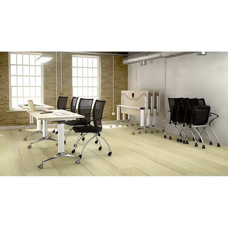 Table polyvalente - Rabattable sur roulettes