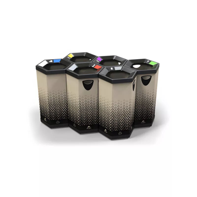 Poubelle de tri sélectif et recyclage en carton - 100 L